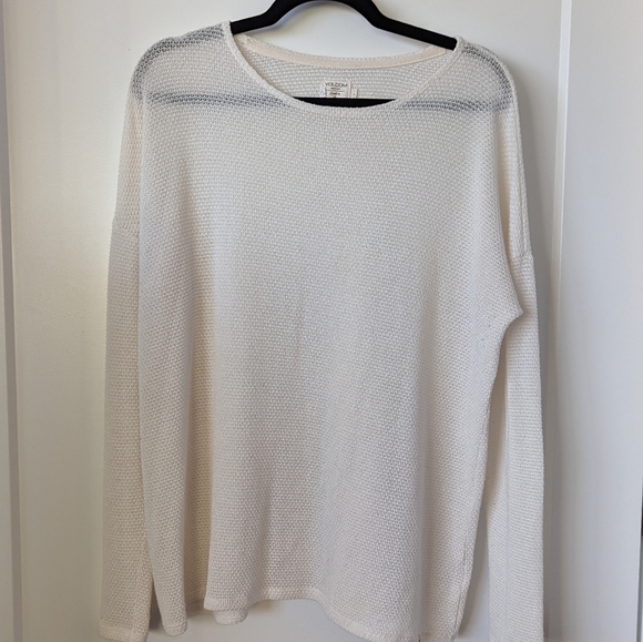 Volcom | Tops | Volcom Large Creamy White Light Knit Waffle Top | Poshmark